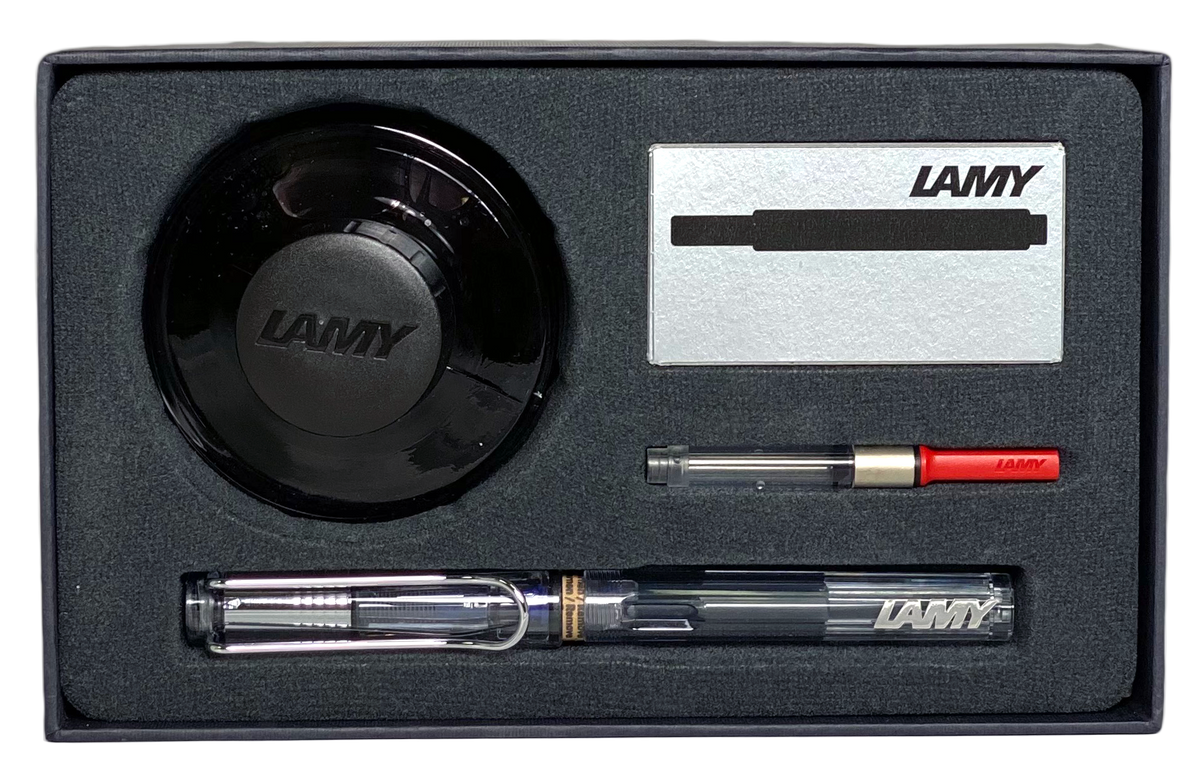 LAMY Safari Vista Fountain pen Gift Set with Ink bottle- Medium ...
